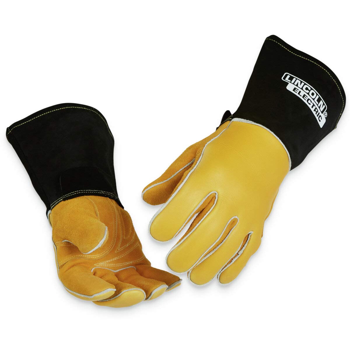 Lincoln Electric Premium 8 Series Stick/MIG Welding Gloves - Gold Elk Skin Leather - Medium - K4788-M