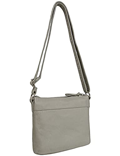 Bueno of California Grainy Faux Leather Crossbody, Dove Grey