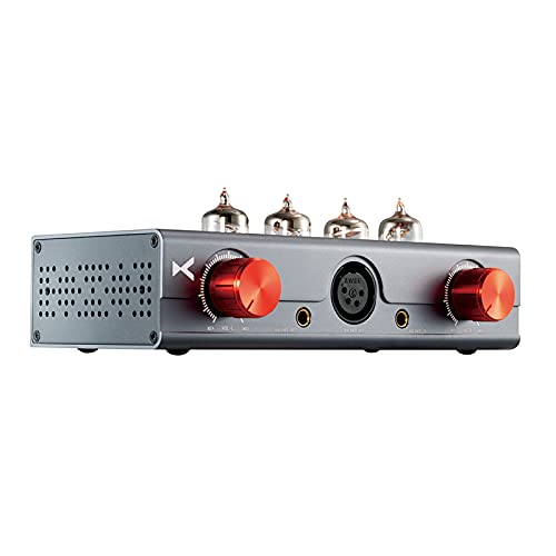 Linsoul Xduoo MT-604 Tube + Transistor Hybrid Headphone Amplifier Pre-Amplifier with Four 6J1 Balanced Tubes, Independent L&R Volume Control