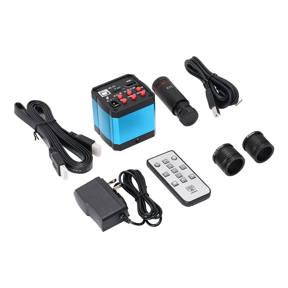 Eyes.sys 14MP 1080P 60FPS HDMI USB Lab 0.5X C-Mount Lab Industrial Microscope Digital Camera with Remote Control,C
