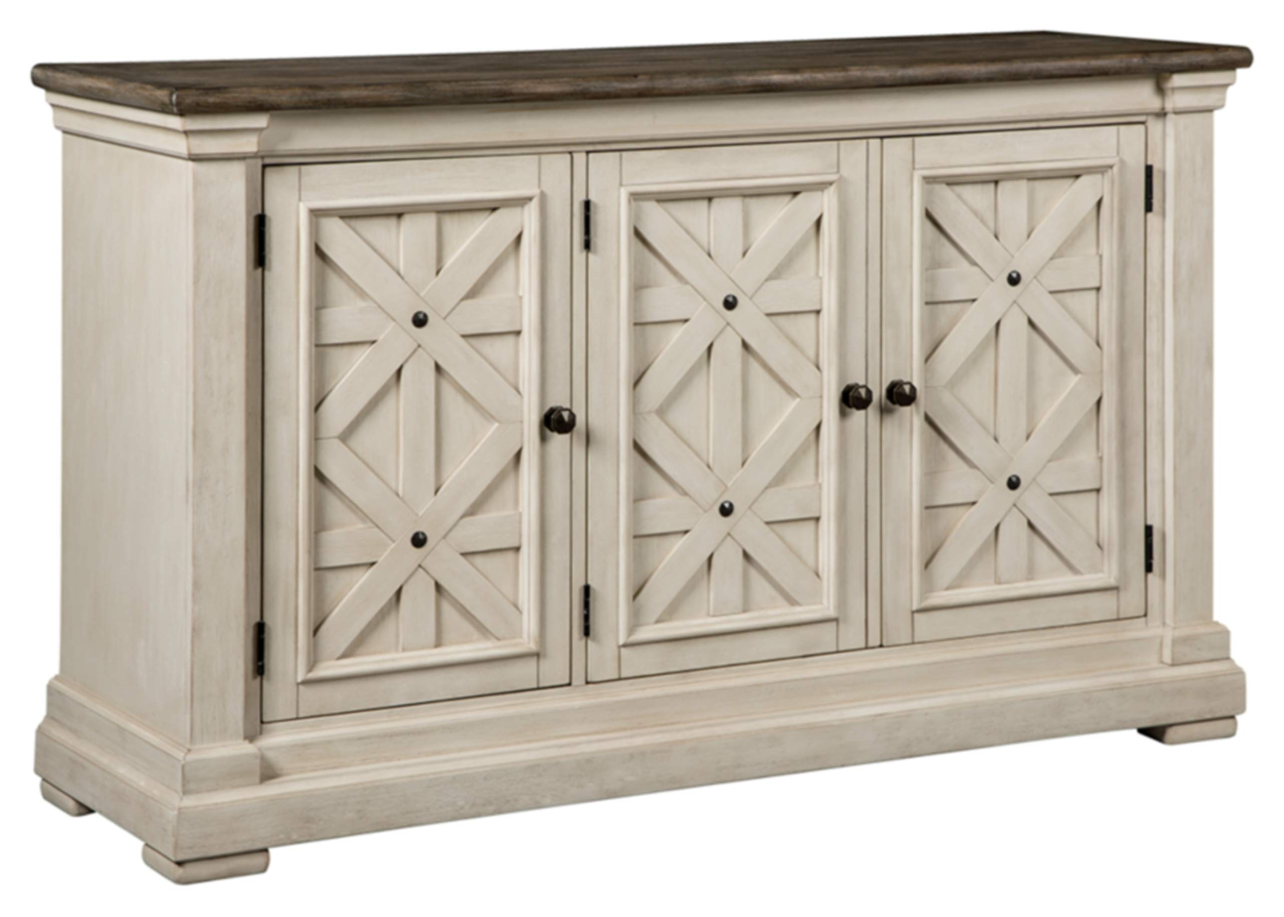 Signature Design by Ashley Bolanburg French Country Dining Room Server, Two-tone White & Brown
