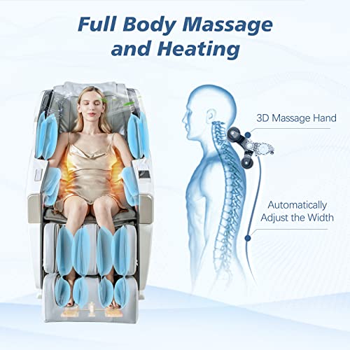 iBooMas Massage Chair, Zero Gravity SL Track Massage Chairs Full Body with Auto Body Scan | Space Saving | Yoga Stretch | Negative Oxygen Ions | USB Port | Speaker-Completely Assembled(R8601)
