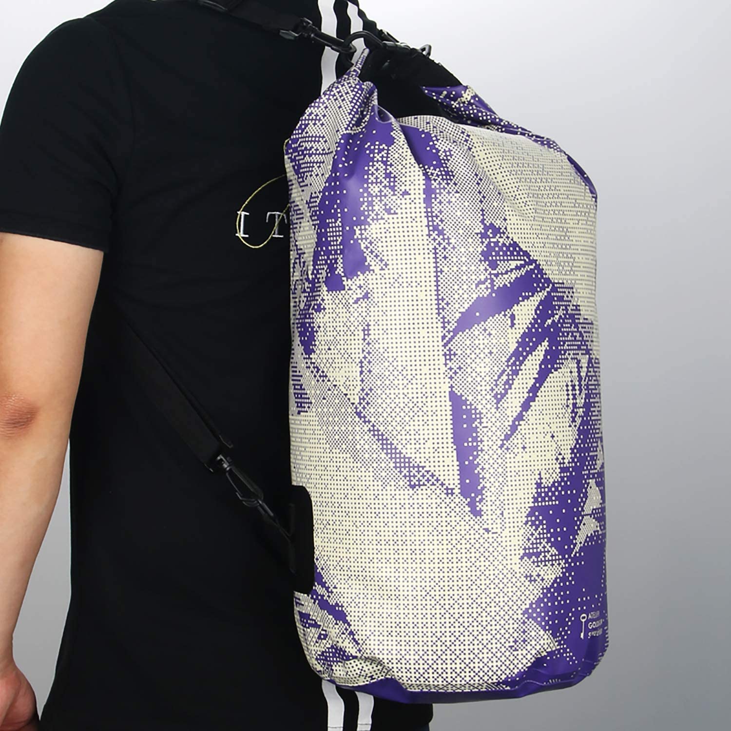 Buffalo Gear 20L Waterproof Dry Bag Backpack Duffel Bag for Travel, Motorcycling, Cycling, Hiking, Camping (Purple)