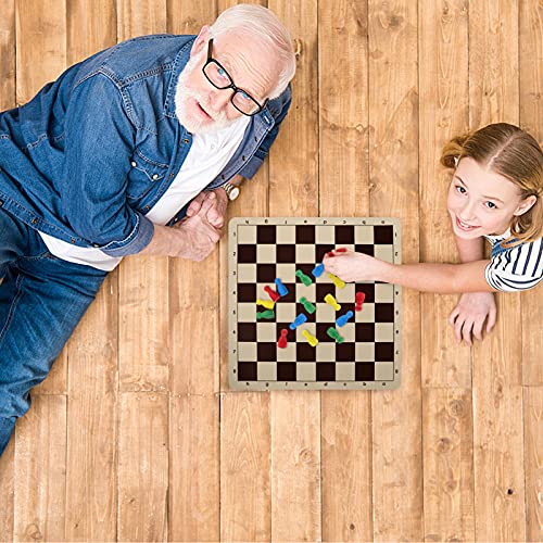 TOYANDONA 48pcs Wooden Chess Pieces Checkers Pieces Figurine Pawns Tournament Chess Set for Beginner Chess Board Game Educational Toy
