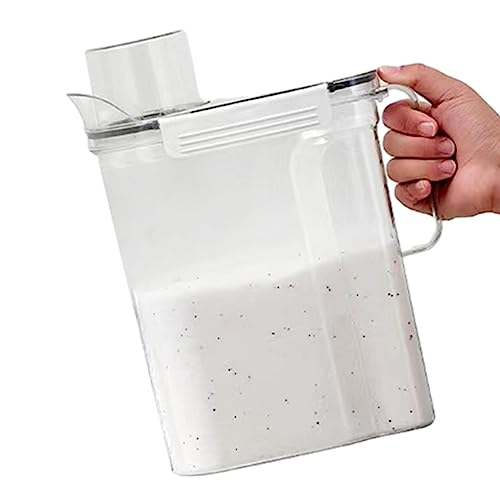 Detergent Storage Bucket, Durable PP Material Washing Powder Container With Measuring Cup Lid, Useful Design Detergent Dispenser, Large Capacity Laundry Powder Storage Dishwashing Liquid