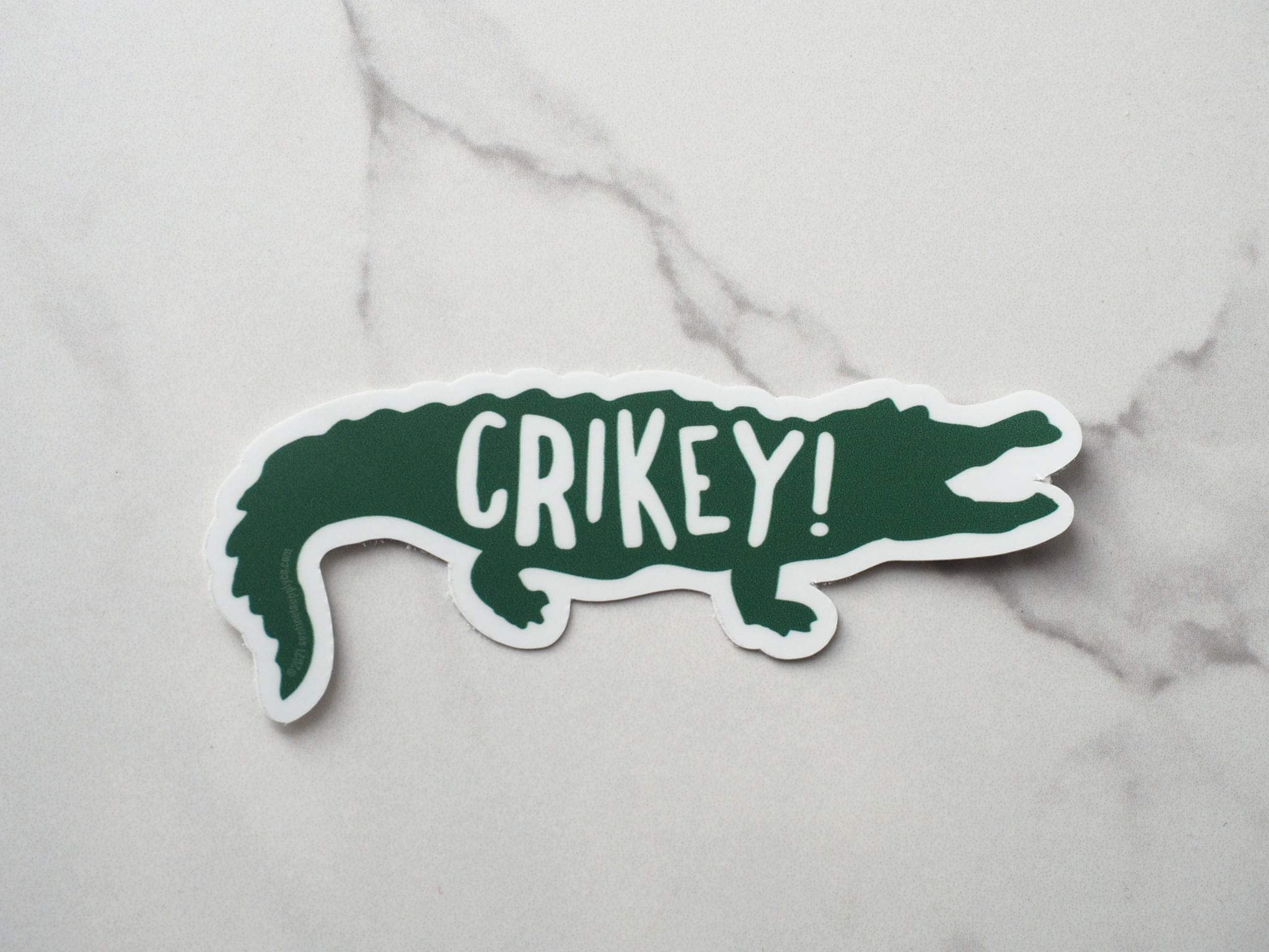 Crikey Sticker, Cute Crocodile Stickers for Hydroflask, Crocodile Dundee Quote, Croc Hunter Australian Sayings, Aussie Quotes, Reptile Decal