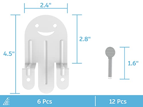 DiaOutro Bed Frame Non Slip Mattress Gaskets, 6 PCS Keep Mattress in Place, Wide Applicability Mattress Holder Easy to Assemble, Adjustable Anti-Slip Baffle Fit for Most Bed Frames, White