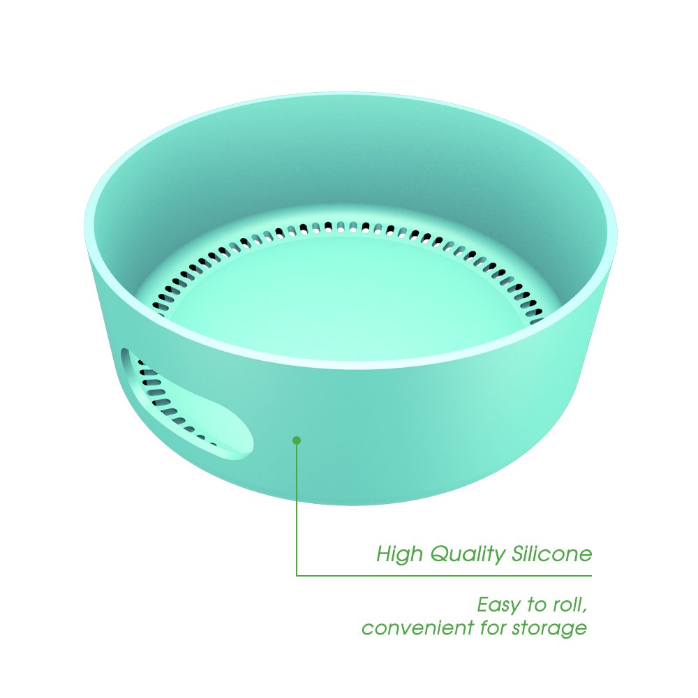 AWINNER Silicone Case for Amazon Echo Dot 2nd (Cyan)