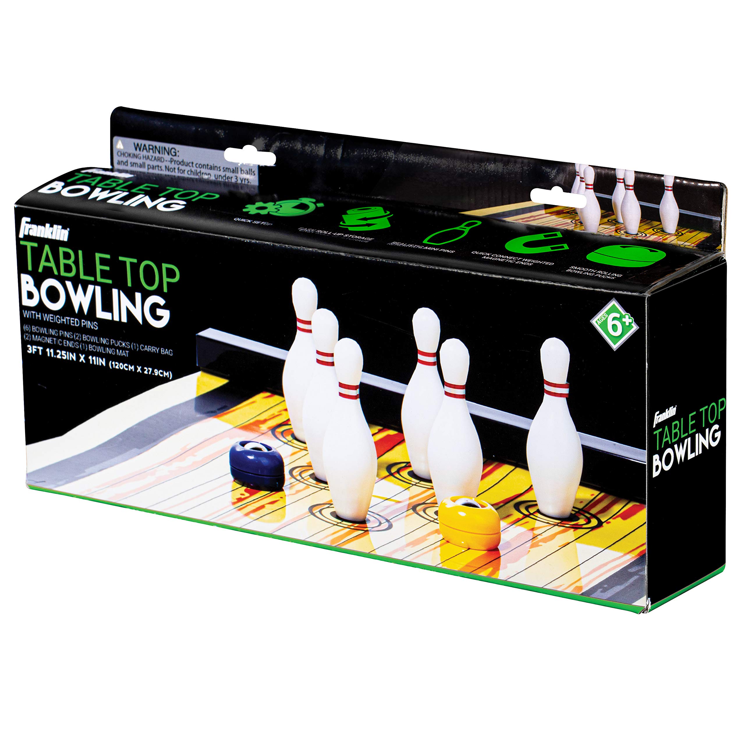 Franklin Sports Shuffleboard Table Game Mats β Tabletop Shuffleboard Mats and Pushers β Indoor Shuffleboard and Curling Games - Football Shuffleboard