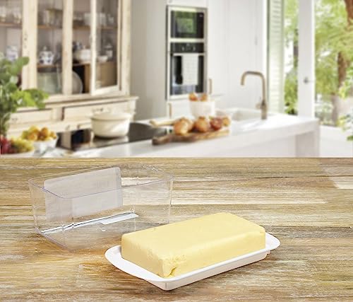 Butter Dish, Holds 1-lb (454g), 5.5x3.5x3.25 Inch
