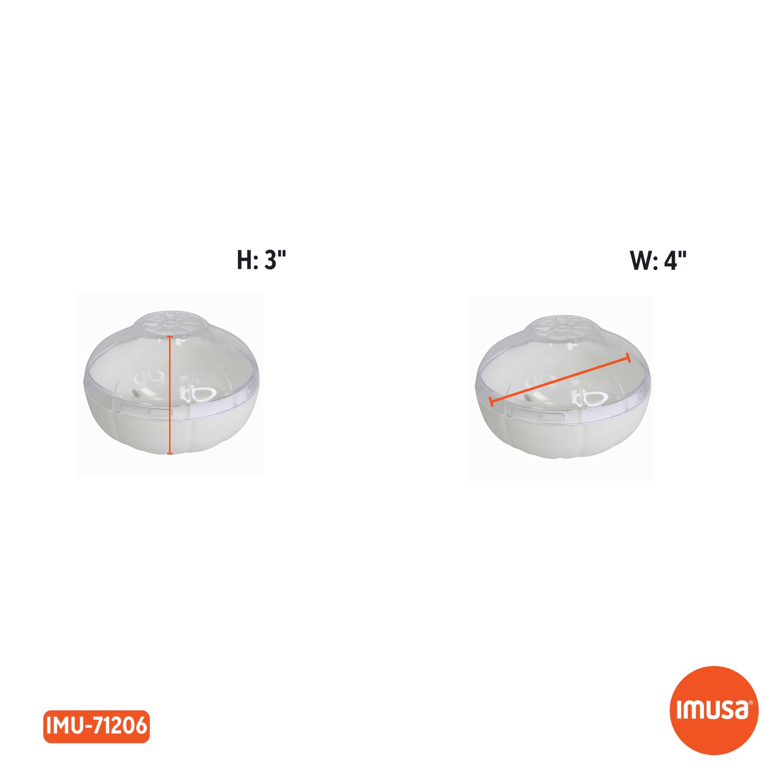 IMUSA USA IMU-71206 Onion & Garlic Saver/Container with Clear Cover, 4", White
