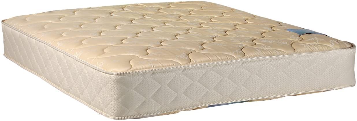 Dream Solutions USA Chiro Gentle Firm Full XL Two-Sided Mattress Only with Mattress Cover Protector (Beige) - Orthopedic, Innerspring Coils, Long Lasting