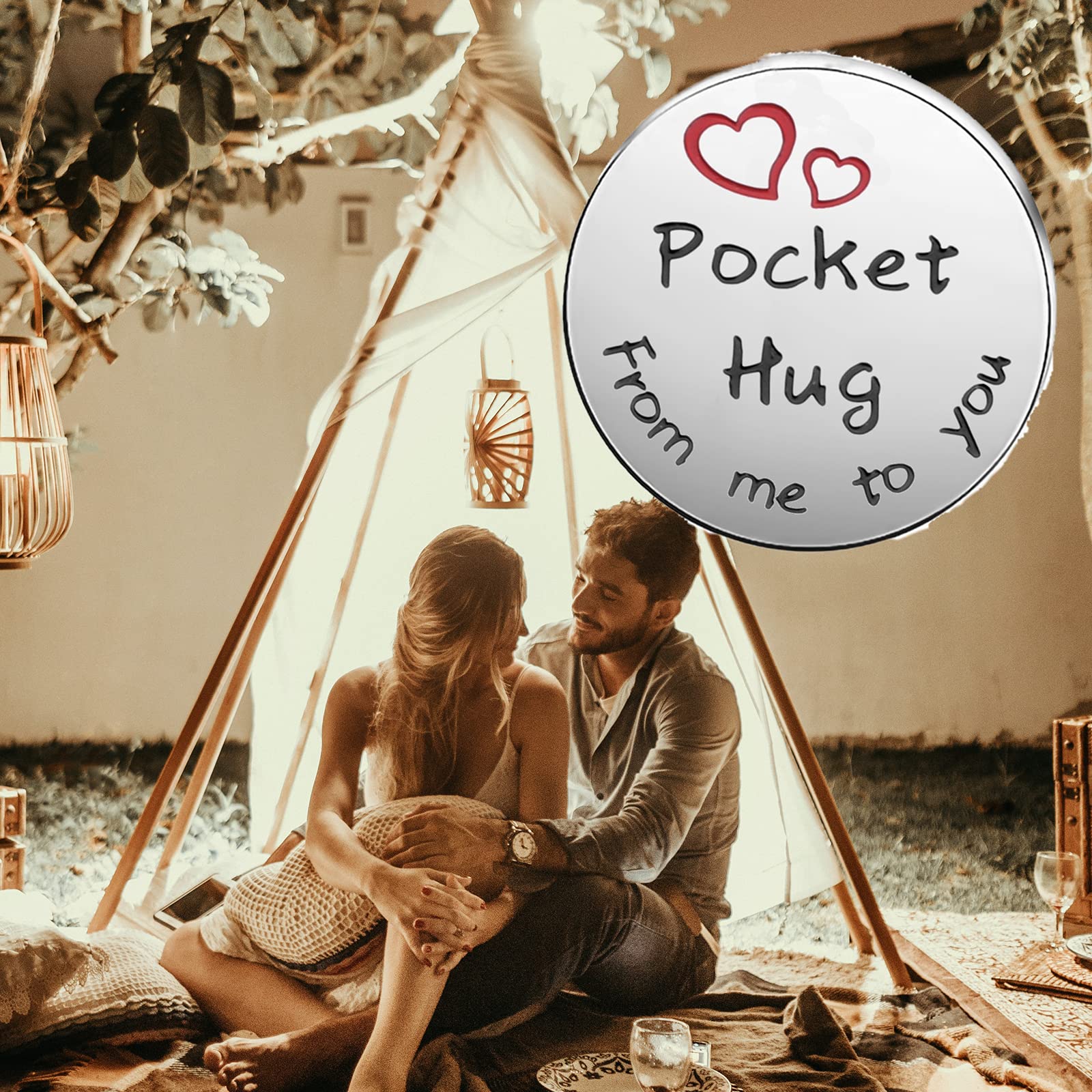 Belingry Pocket Hug Long Distance Mothers Day Gift A Hug from Me To You Keepsake Token (hug from me to you)