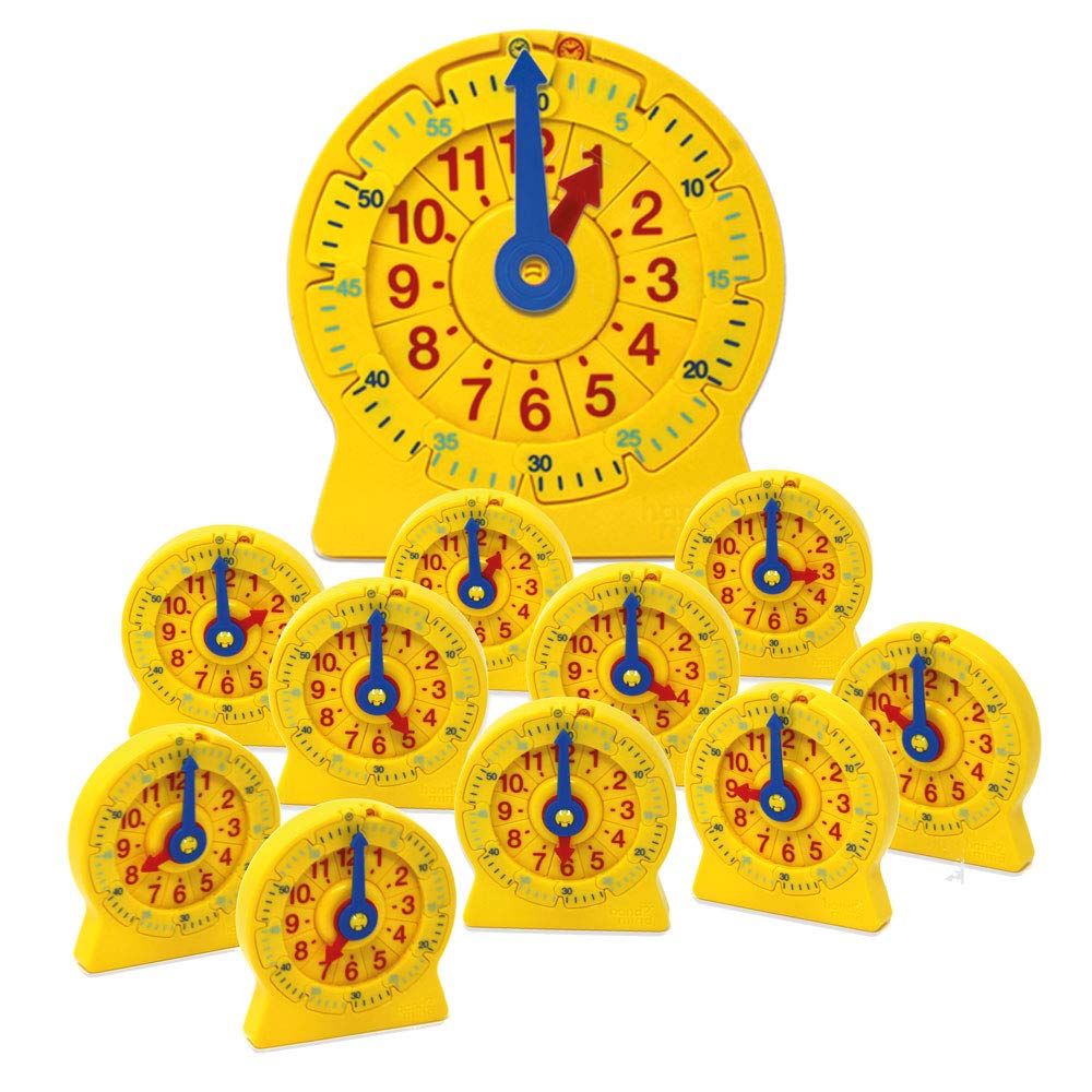 Learning Resources 92905 hand2mind 24 Hour Number Line Clock Classroom Set
