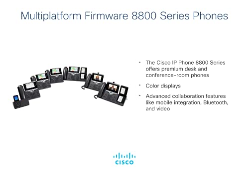 CISCO CP-8841-3PW-NA-K9= IP Phone, Information Not Avaliable
