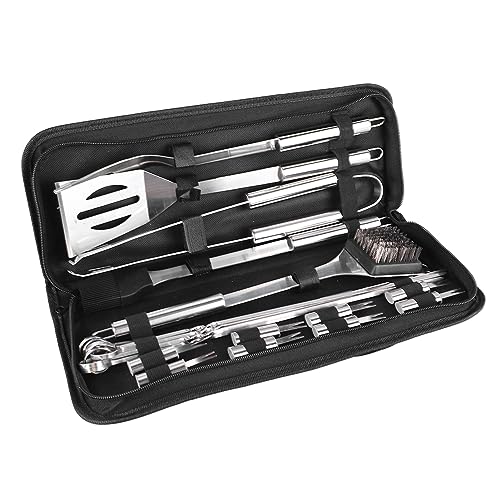 BBQ Grill Tools Set, Fork 20pcs Portable Professional Stainless Steel Grill Set for Outdoor for Camping