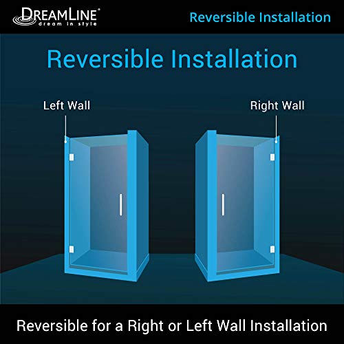 DreamLine Unidoor 28 in. W x 72 in. H Frameless Hinged Shower Door in Brushed Nickel, SHDR-20287210F-04