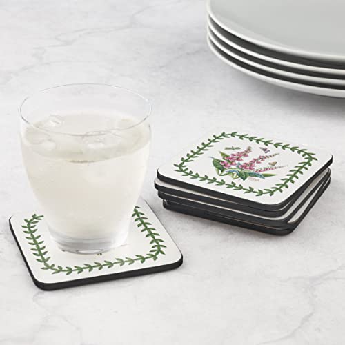 Pimpernel Botanic Garden Collection Coasters | Set of 6 | Cork Backed Board | Heat and Stain Resistant | Drinks Coaster for Tabletop Protection | Measures 4β x 4β