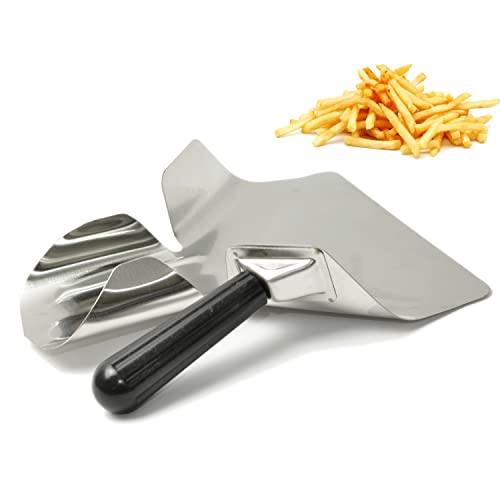 Mantouxixi Food Grand Stainless Steel French Fry Bagger Scoop, Chip Popcorn Bagger Ice Candy Snacks Desserts Scooper, Right Handle