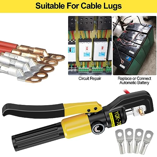 CKE Custom Hydraulic Hand Crimper Tool for Stainless Steel Cable Railing Fittings for 1/8" to 3/16" Cable –Wire Swaging Tool-10 Ton and Stainless Steel Cable Cutter