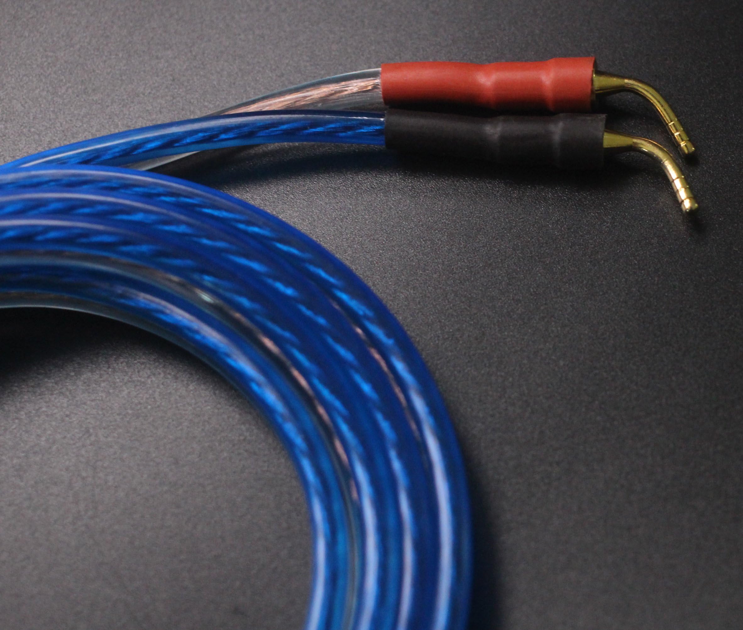KK ZB-ZB 1pair Set(Total 8 pin Plug) HiFi OFC Speaker Wire, Pin Type Plug to Pin Type Plug