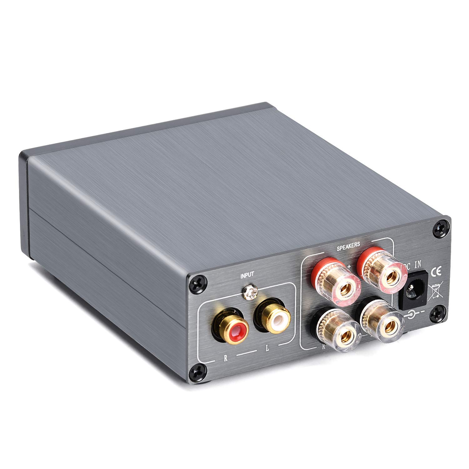 Facmogu TDA7498E Stereo Audio Amplifier Car Audio Amplifier with Power Supply DC 24V 6A,160W x 160W Dual Channel Hi-Fi Amplifier, Mini Class D Integrated Digital Amp Home Speakers (Amplifier+Adapter)