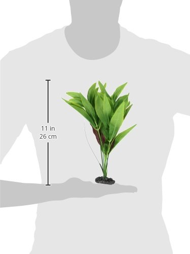 Marina Naturals, Green Pickerel Silk Plant, Medium Fish Tank Decoration, PP91