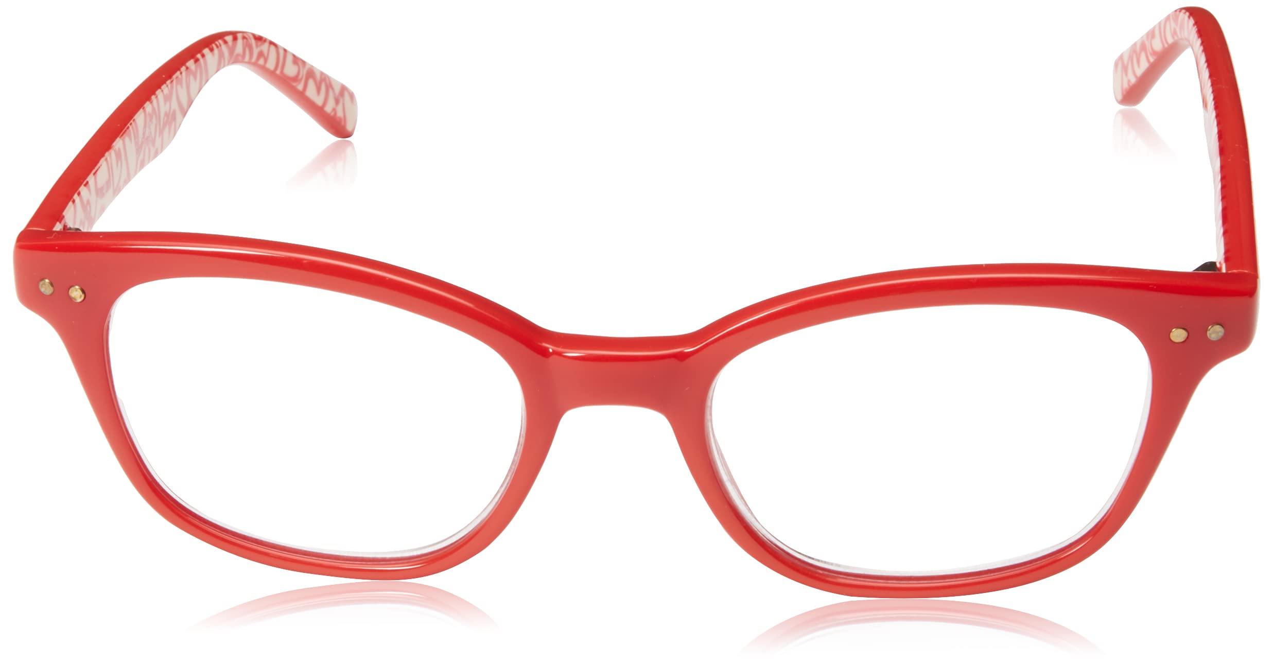 Kate Spade New York Women's Rebecca2 Rectangular Reading Sunglasses, RED LMBRJ, 49 mm + 2.5