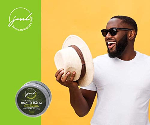 Beard Balm Leave in Conditioner β Jamaican Mango & Lime β Natural Ingredients Grooming For Men with Shea Butter, Strengthens & Softens Beards & Mustaches, Styles and Hold, Moisturize, & Shine 2 OZ