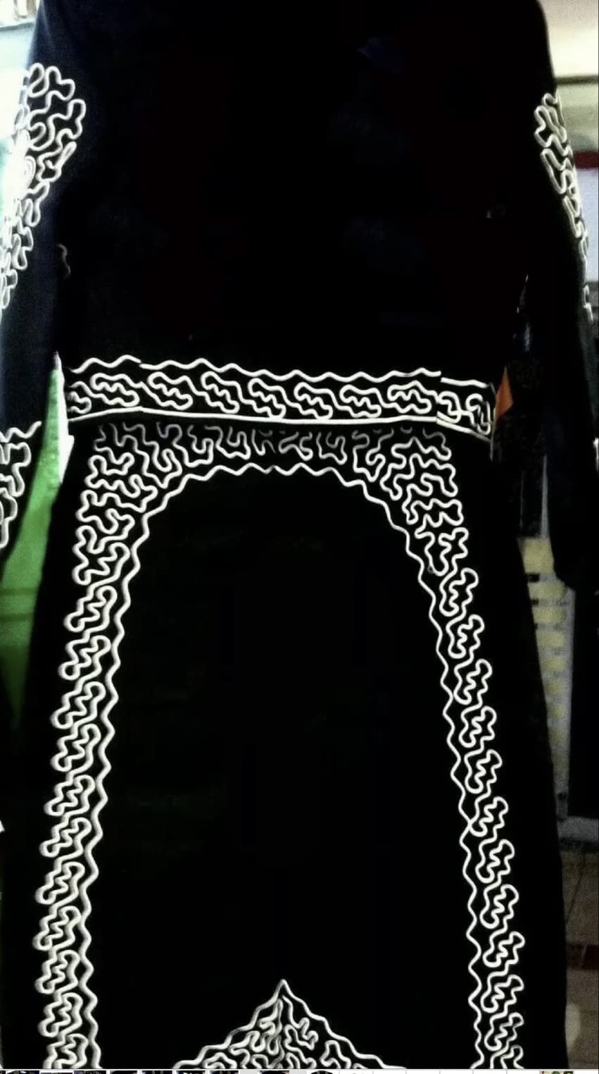 Border Merchant Women's Mariachi Charro Dress Outfit Mexico Folklorico 5 De Mayo Fiesta Dance Black/White (XS)