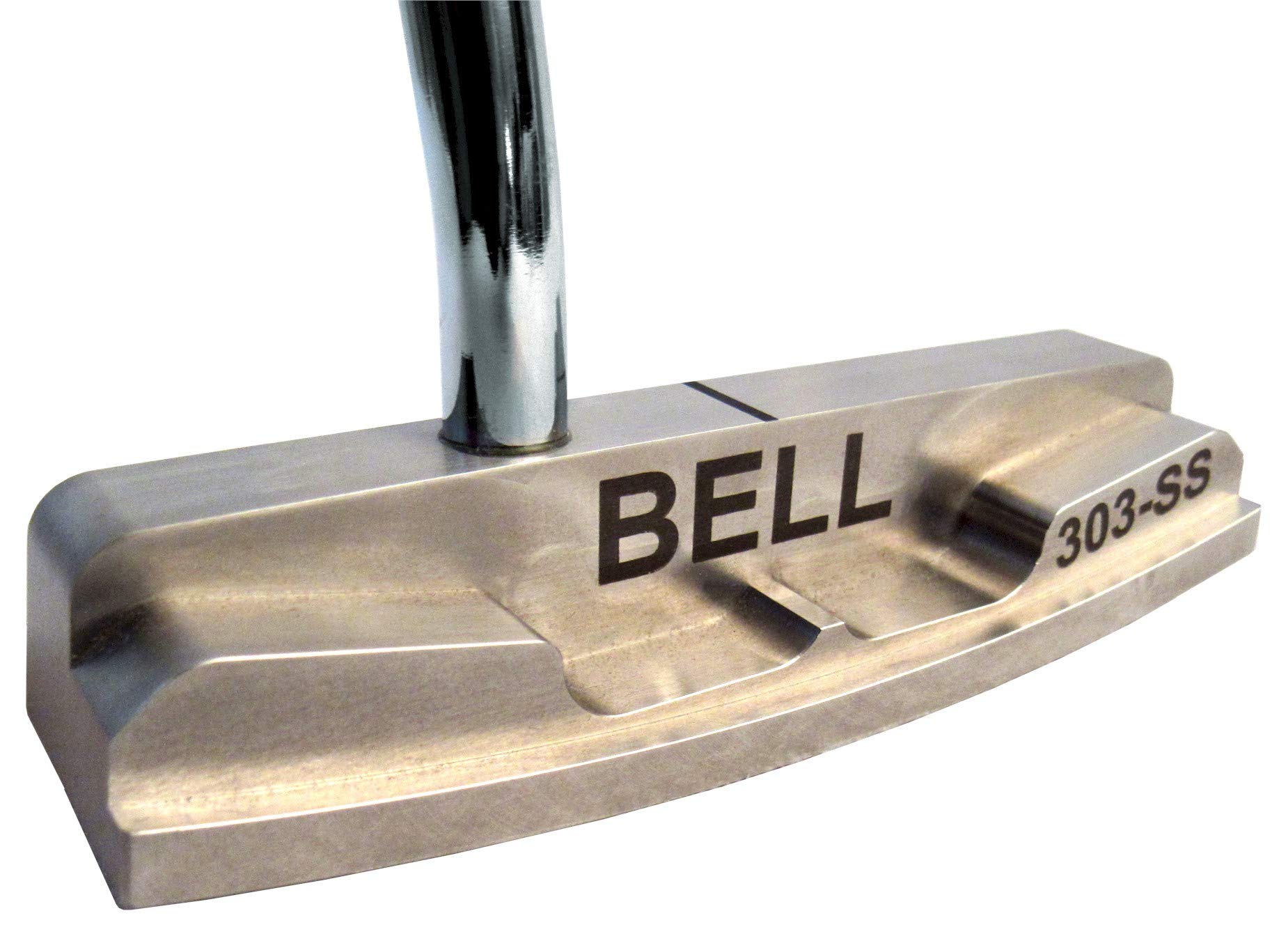 Bell Putters Half Offset Golf Putter 360g Polish Chrome Finish Right-Handed/RH with Winn Midsize Putter Grip and 34" Shaft