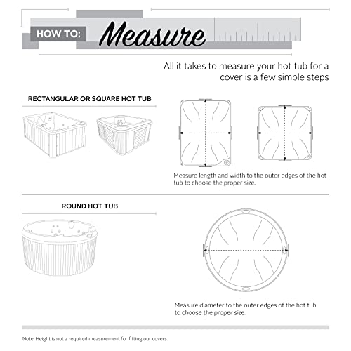 Classic Accessories Veranda Water-Resistant 86 Inch Square Hot Tub Cover, Patio Furniture Covers