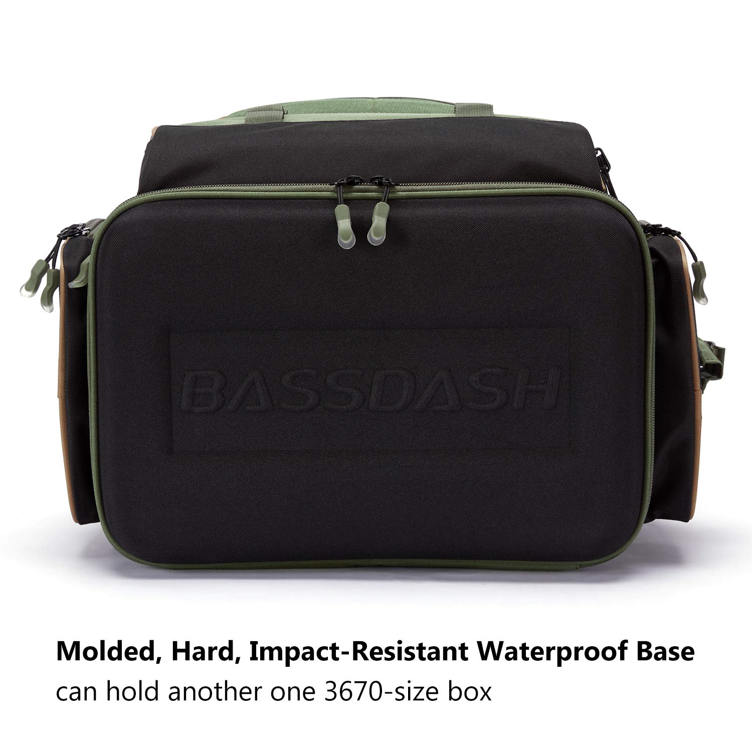 BASSDASH Fishing Tackle Backpack Water Resistant Lightweight Tactical Bag Soft Tackle Box with Rod Holder and Protective Rain Cover