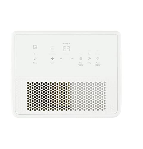 Haier 50 Pint Portable Dehumidifier with Pump, Perfect for Bedroom, Basement & Garage, Ideal for High Humidity or Wet Areas, Built-in Pump, Energy Star Certified, White