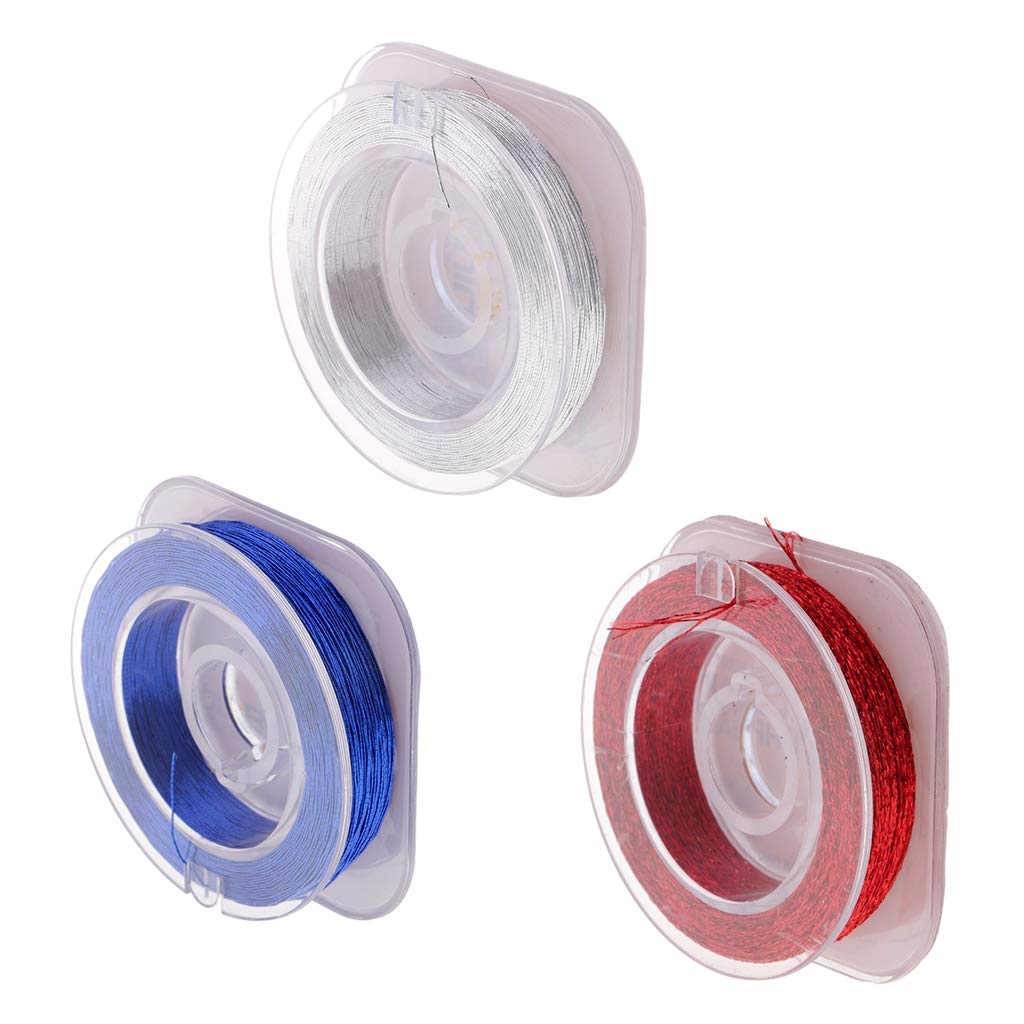 Bddalpke 3pcs Nylon Whipping Wrapping Thread Line DIY Fishing Line Thread for Fishing Rod Guides Ring