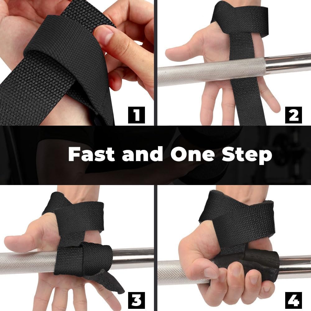Lifting Straps, Weightlifting Straps, Deadlift Straps with Padded Neoprene for Power Lifting, Bodybuilding, Gym Workout, Strength Training & Fitness Workout,Powerlifting, Resistance - Dark Green