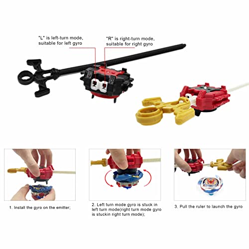 Gytobytle 8 Bey Spinning Top Valtryek Launcher Battling Set, Blade Burst Surge Metal Fusion with Box for Boys Kids