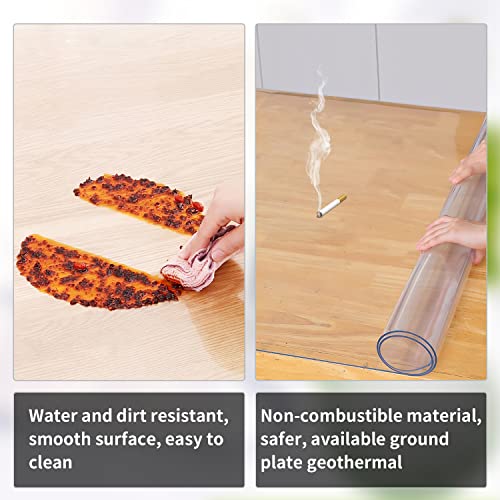 BUYIFY Office Chair Mat for Hard Floor,2mm,30"x48" PVC Material Clear Floor Mat, Floor Protector for Office or Home,Flat and Easy to Clean