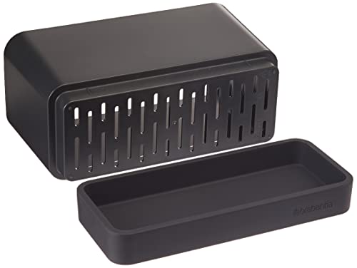 Brabantia Sink Organiser (Dark Gray) Non-Slip, Non-Scratch Kitchen Countertop Storage Caddy for Dish Brush, Soap, Cloths