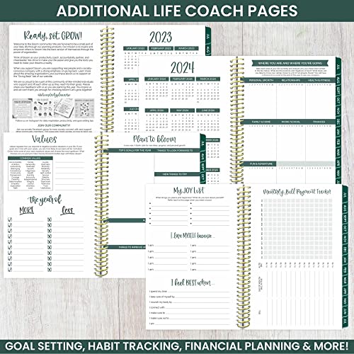 bloom daily planners 2023-2024 Pocket Planner - 4β x 6β - (July 2023 - July 2024) - MINI Weekly/Monthly Agenda Organizer & Calendar Book - Boho Greenery
