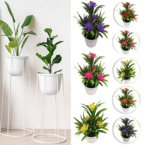 TUANJIE Outdoor Flower Fake False Plants Flowers Artificial Garden Decor with Pot 5 Head Home Decor for Home Decor Wedding Decorative Flowers DIY,Yellow