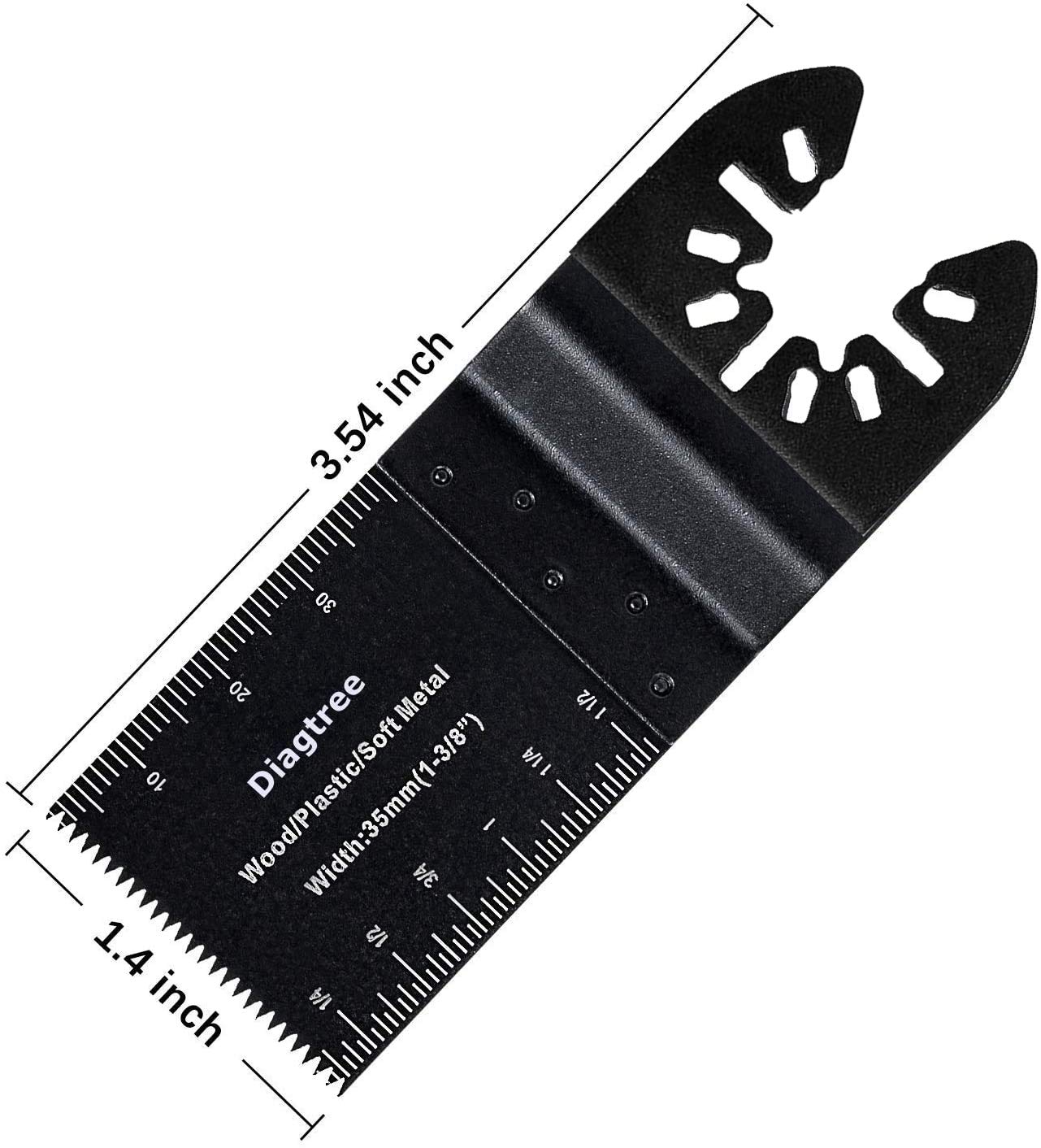 Diagtree 50 Pcs Wood Universal Quick Release Oscillating Saw Blades Compatible with Fein Multimaster Porter Cable Black & Decker Bosch Craftsman Ridgid Ryobi Makita Milwaukee Rockwell