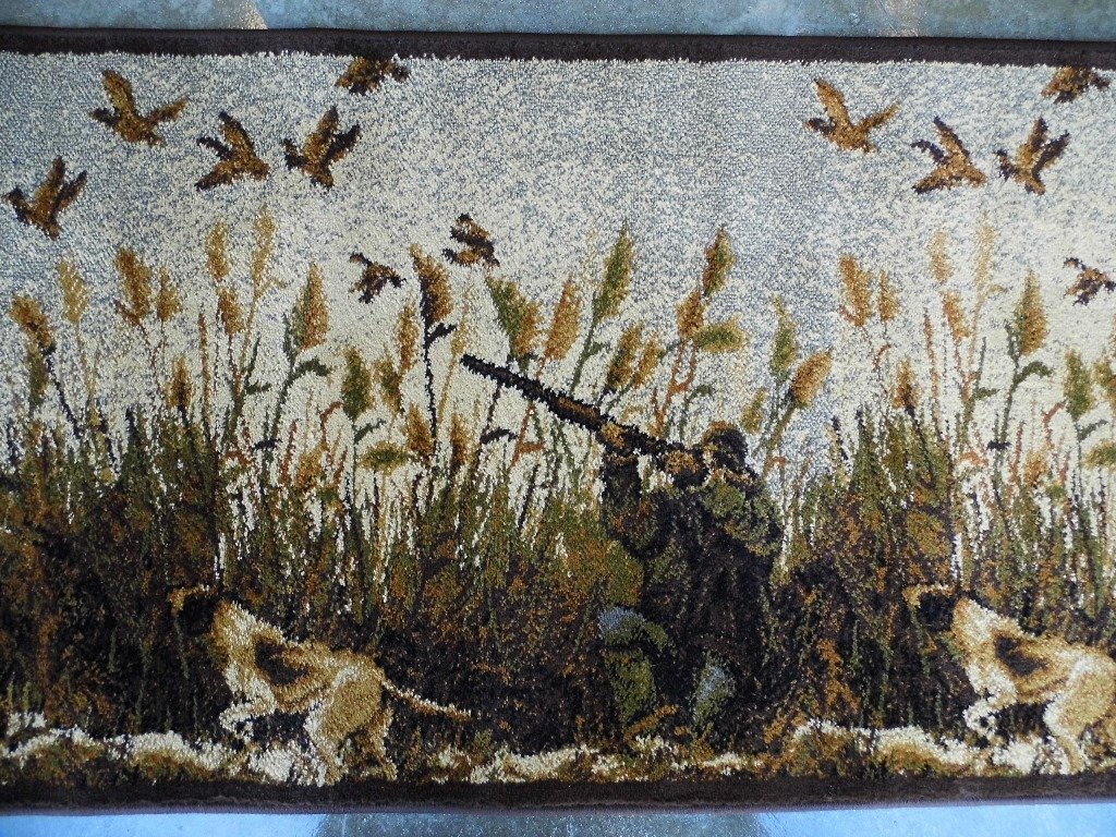 Duck Bird Hunting Scene Area Rug (2 Feet 2 Inch X 7 Feet 2 Inch Runner)