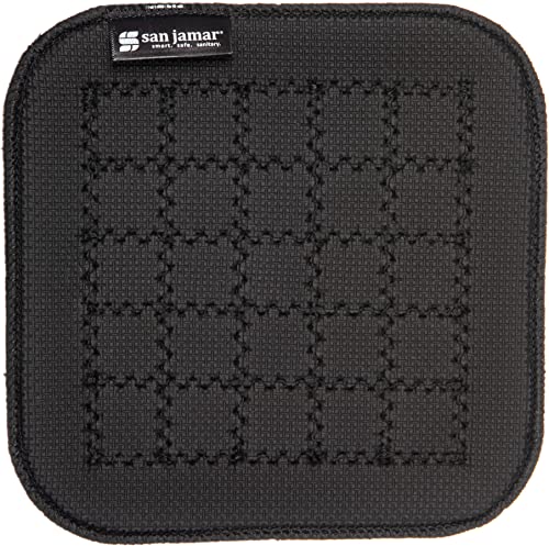 Carlisle FoodService Products Ultigrip Neoprene Commercial Hot Pad Pan Holder, 7" X 7", Black