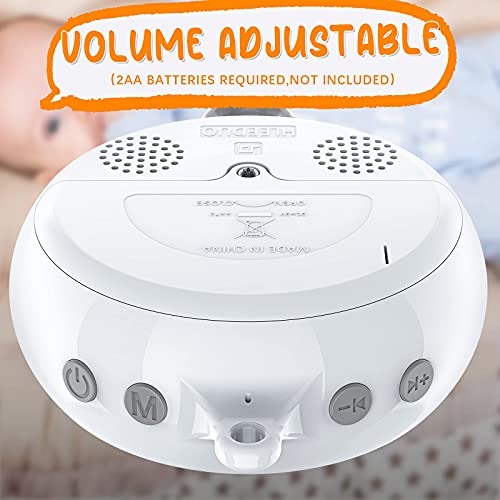 FEISIKE Crib Mobile Motor, Baby Music Box Spinner with 3 Modes(Turn & Music,Turn Only, Music Only) Volume Control,12 Lullabies,Portable Sound Machine,Auto-Off 30 Minutes, Battery Operated