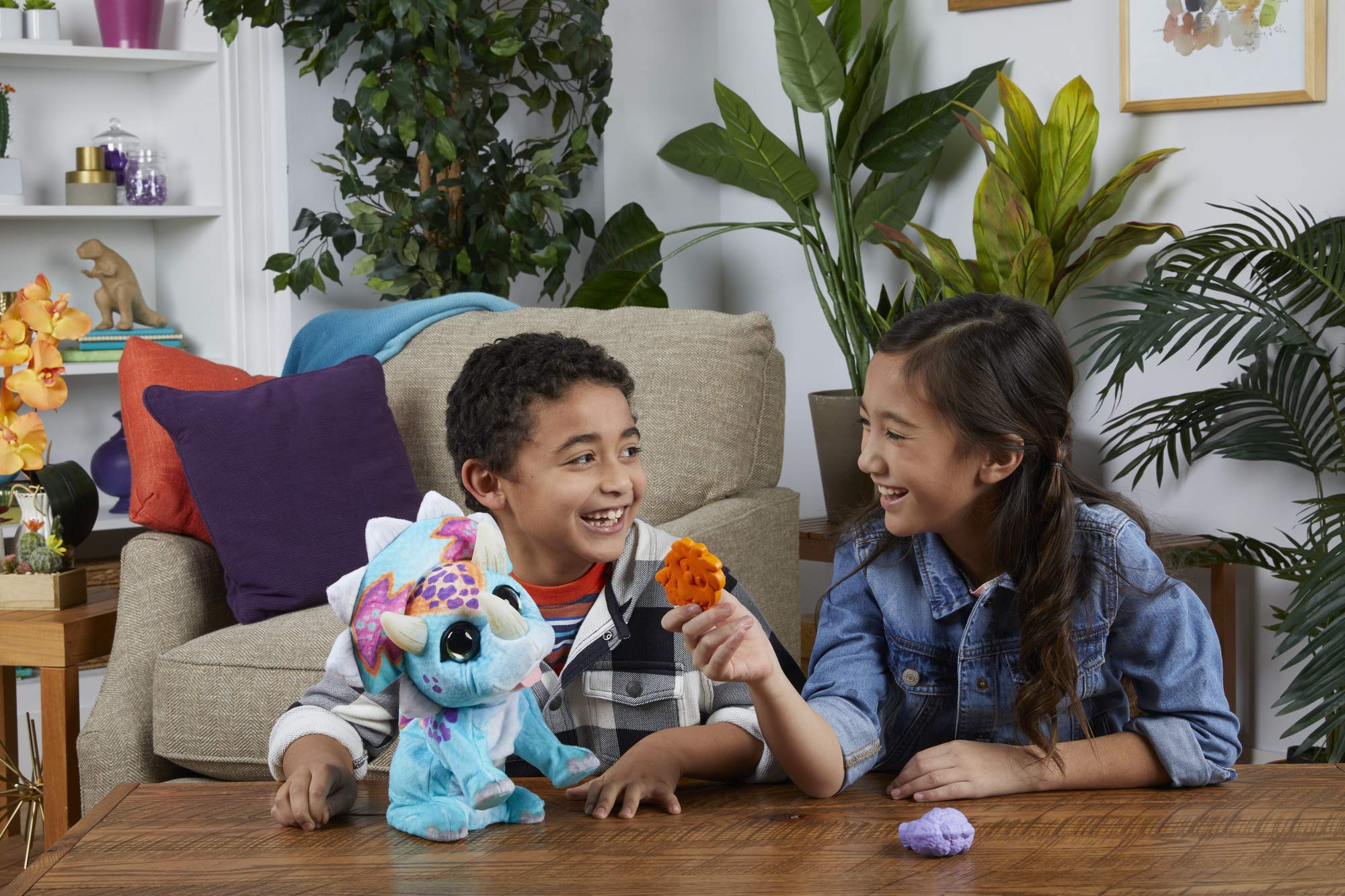 FurReal Hoppin’ Topper Interactive Dinosaur Plush Pet Toy, 35+ Sound-&-Motion Combinations, Ages 4 & Up