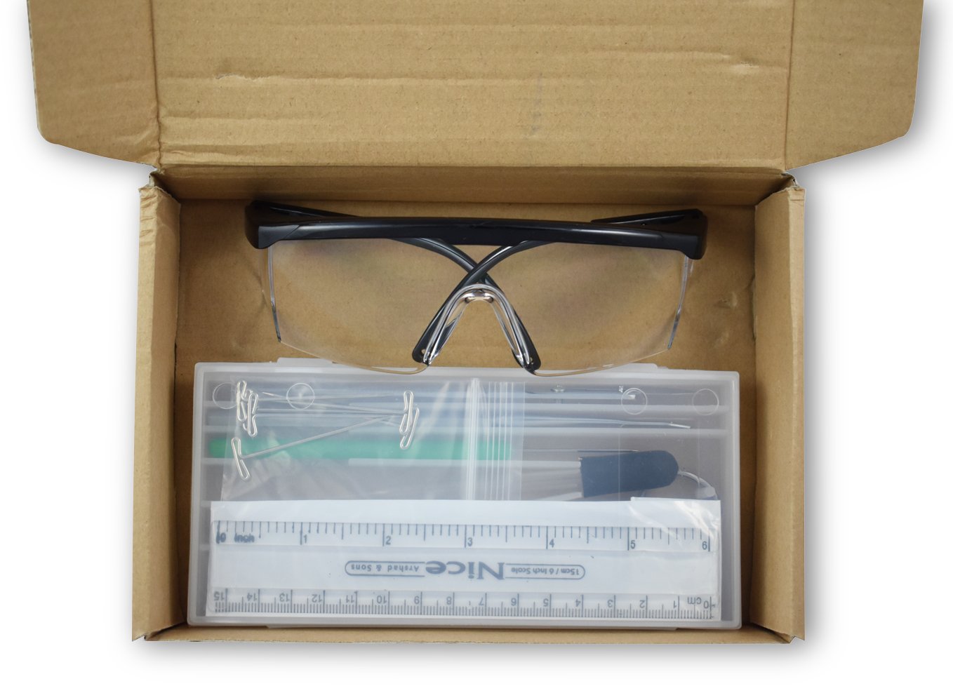 DR Instruments Precision Dissection Kit and Safety Eyewear Set: High-Quality Tools for Accurate Lab Work and Eye Protection