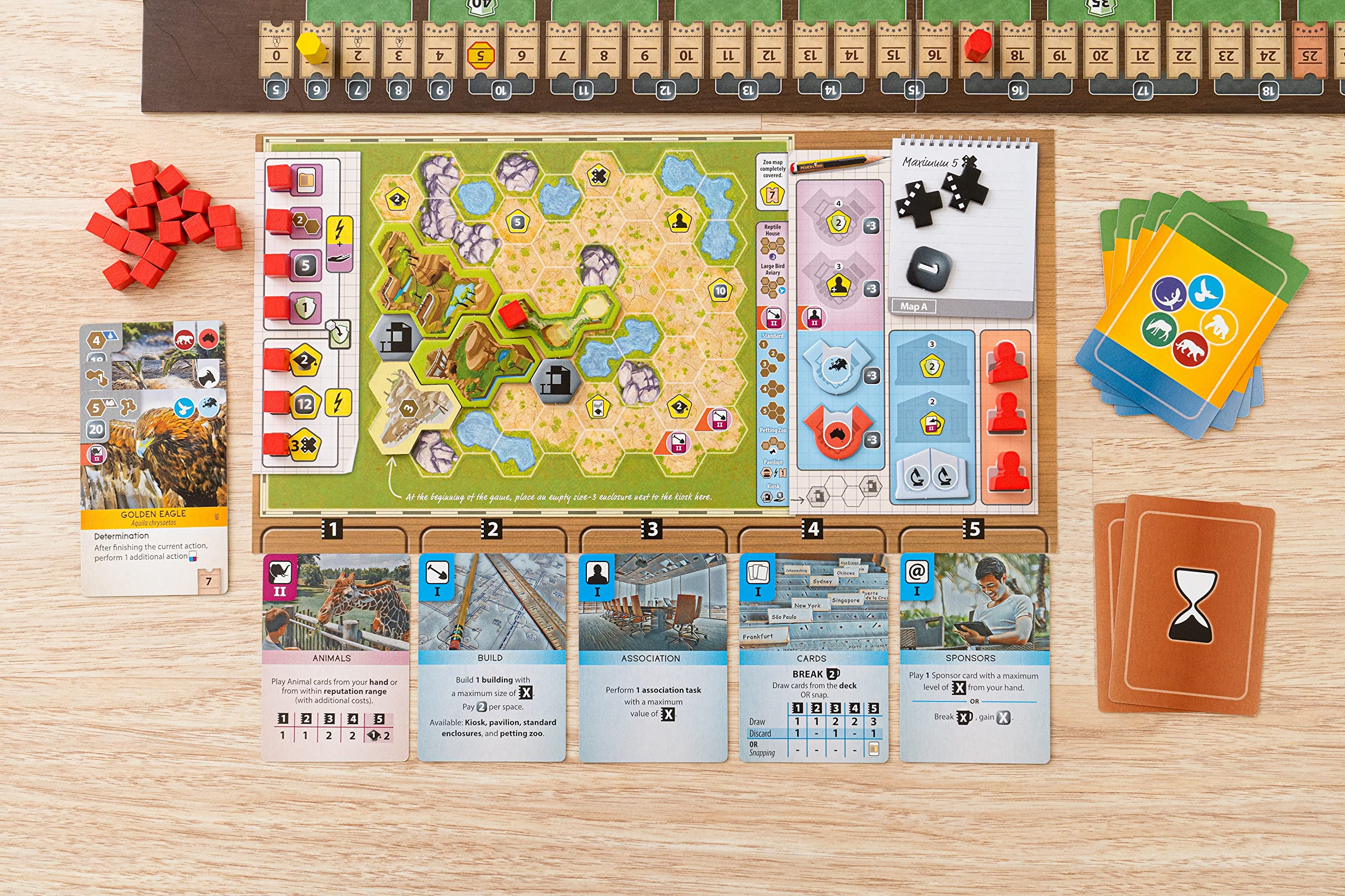 Capstone Games Ark Nova Card Drafting, Hand Management Strategy Board Game, 1-4 Players, 90 to 150 Minute Play