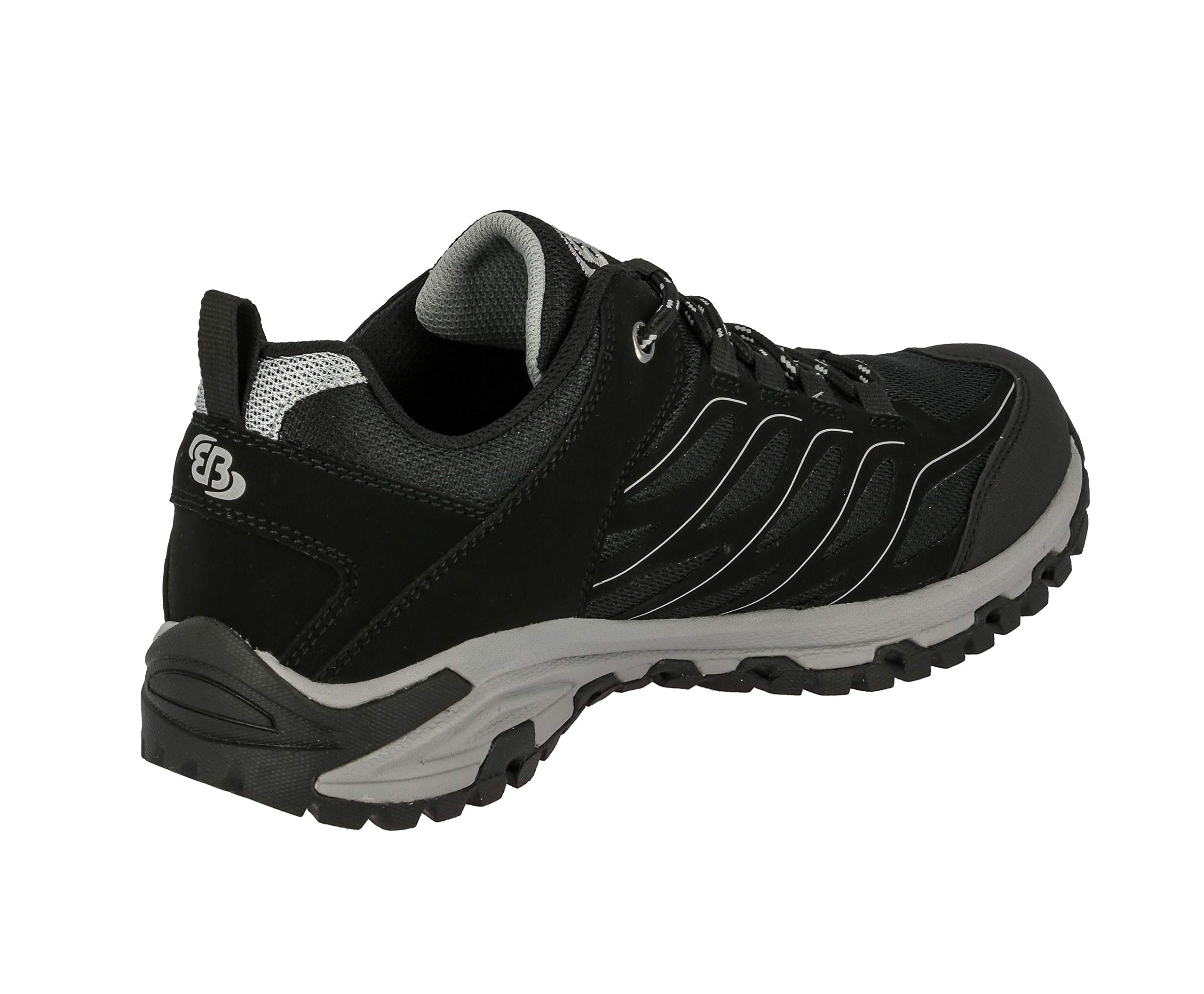 Brütting Unisex Low Rise Hiking Shoes, Black Black Grey, 7 US Men