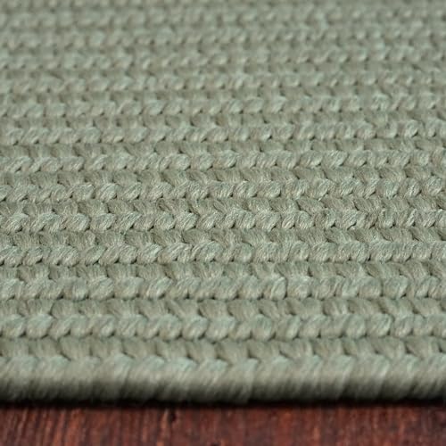 Colonial Mills Delicious Braided Reversible Solid 2X4 Scatter Throw Rug - Palm, Handcrafted in USA, Woven Texture, High Traffic, Entry, Kitchen, Living Room, Bed, Bath, Foyer, Porch - 2' X 4' Oval